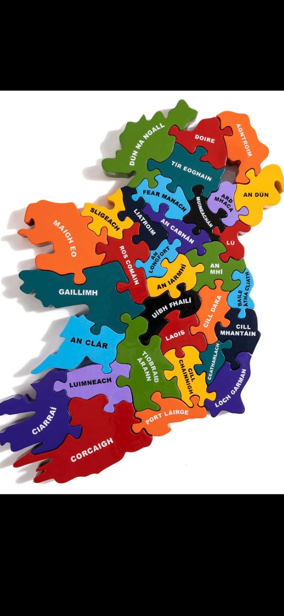 Alphabet Jigsaw Map of Ireland ( as gaeilge – Butterslip